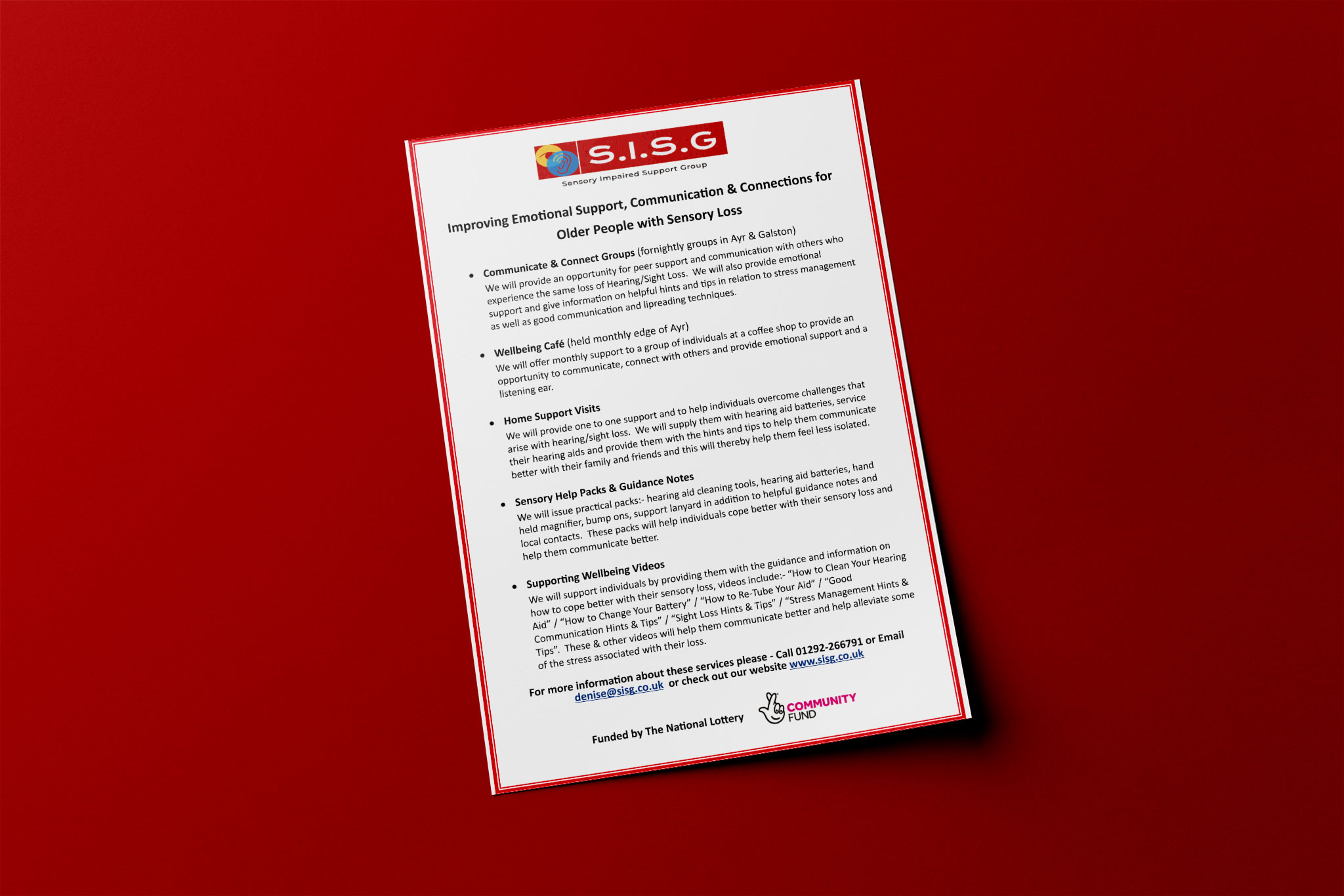 Our Leaflets - Sensory Impaired support Group